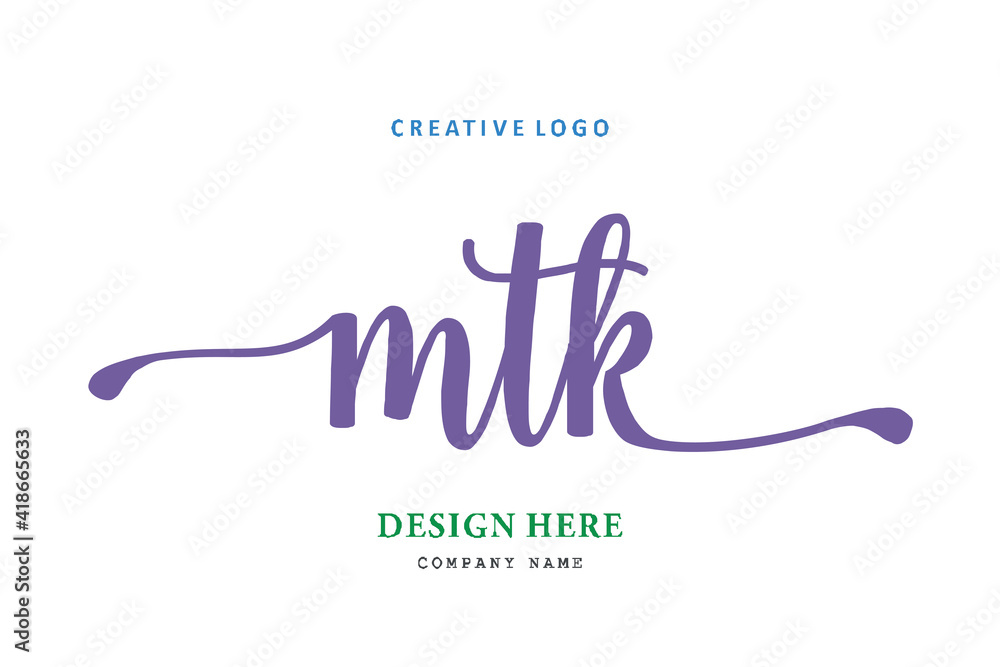 MTK lettering logo is simple, easy to understand and authoritative ...