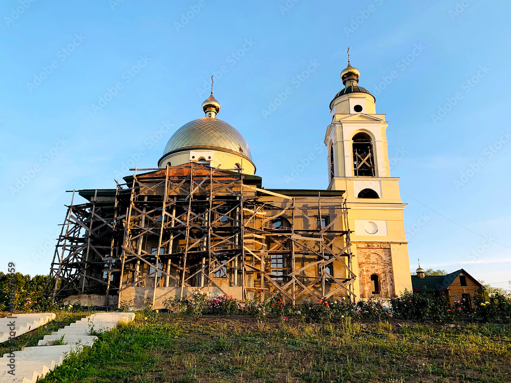 Old Holy Transfiguration Church, Orthodox Christian temple in village of Talova Balka near ...