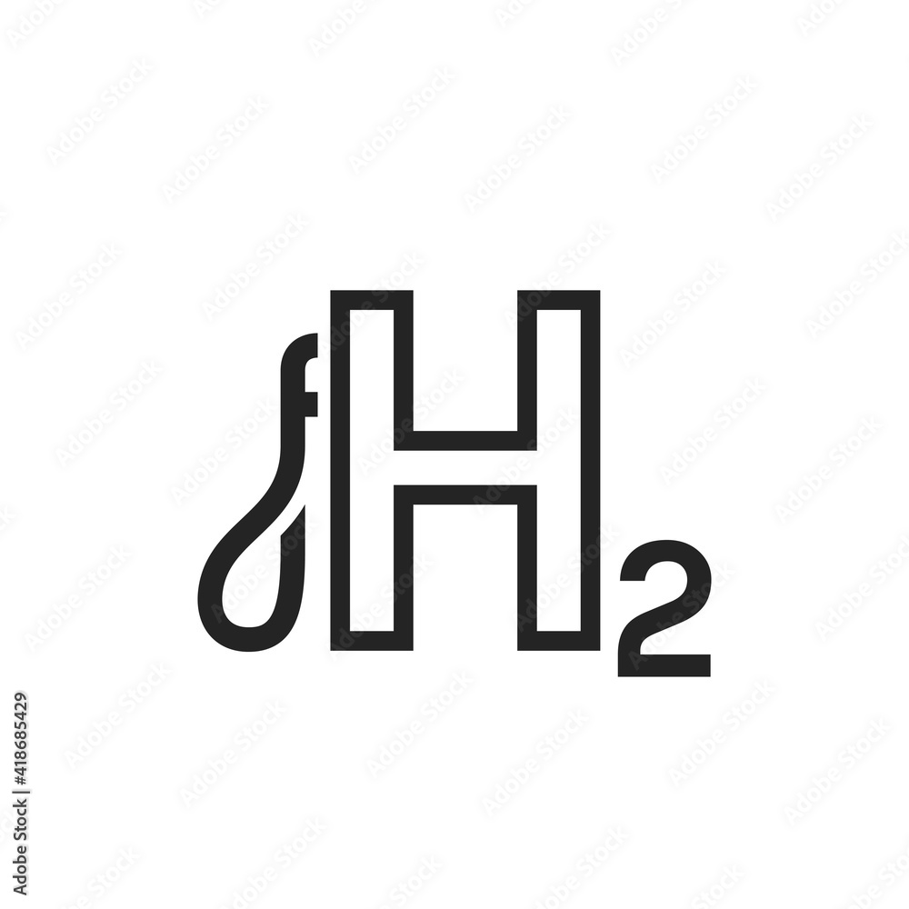 Hydrogen Fuel Symbol
