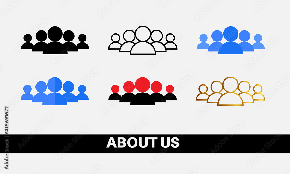 about us icon, Team icon Stock Vector | Adobe Stock