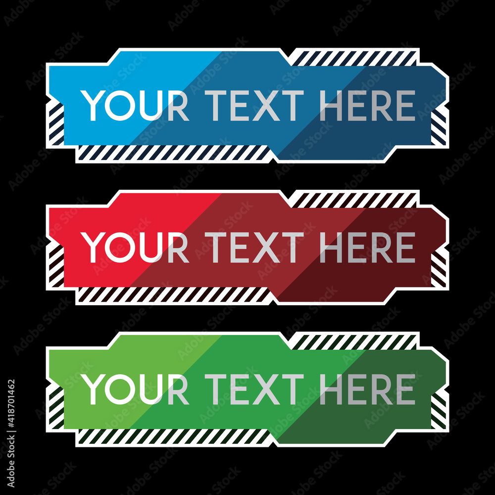 banner set, text box, title box, speech text, speech title, frame text ...