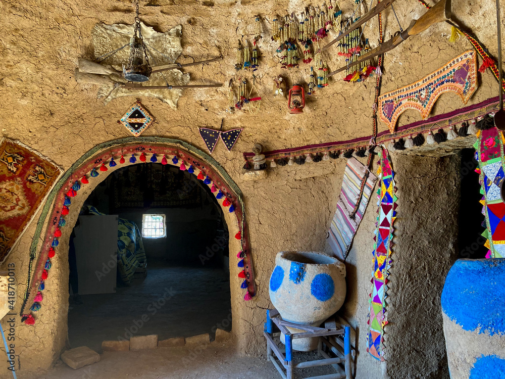 Interior of Traditional Harran Beehive Houses. There are old Turkish ...