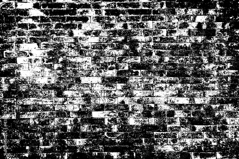 Old grungy rustic dirty dusty brick wall of ancient city. Uneven pitted ...