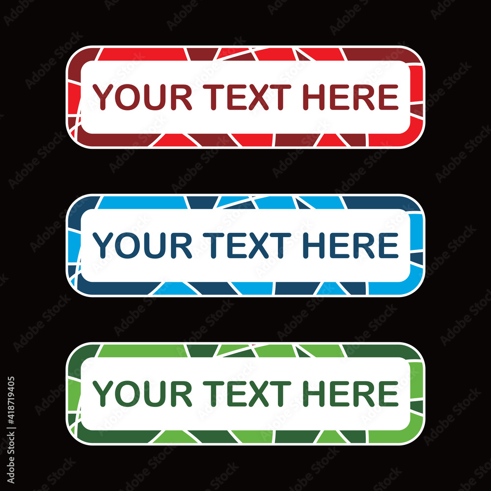 banner set, text box, title box, speech text, speech title, frame text ...