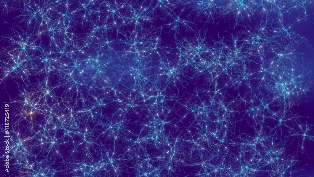 Animation of human brain nerve cells ( Neurons ). The communication ...