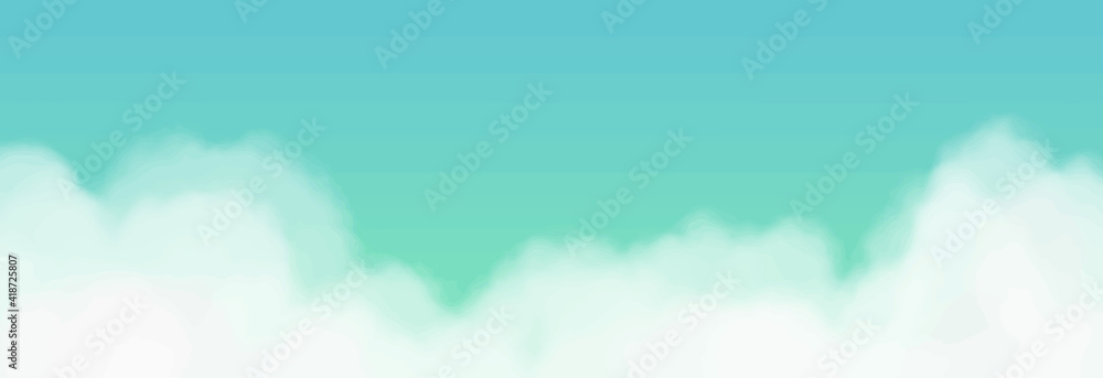 Realistic sky and cloud banner. background materials, vector ...