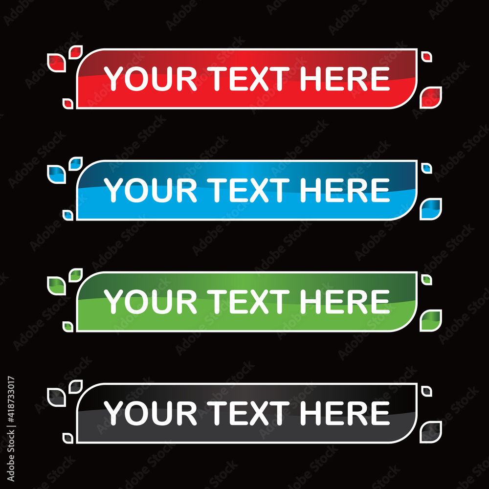 banner set, text box, title box, speech text, speech title, frame text ...