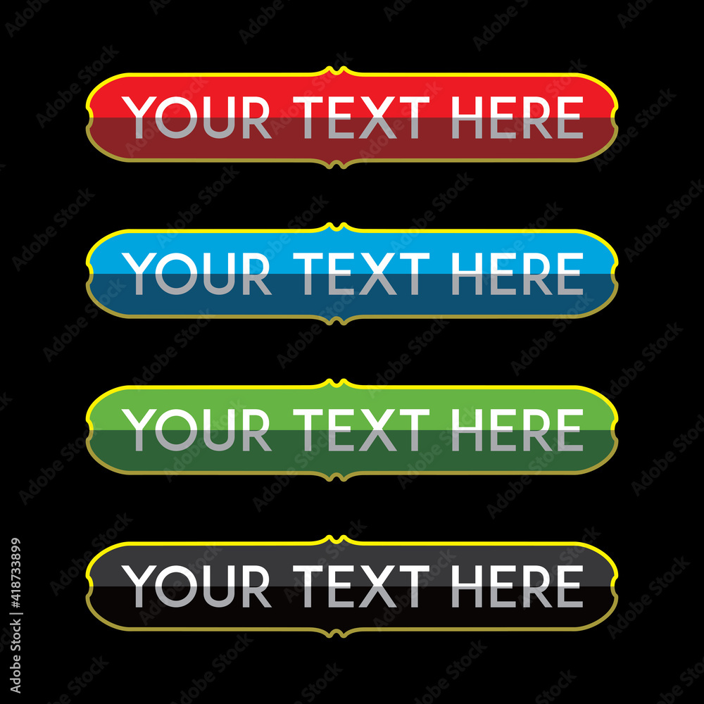 banner set, text box, title box, speech text, speech title, frame text ...