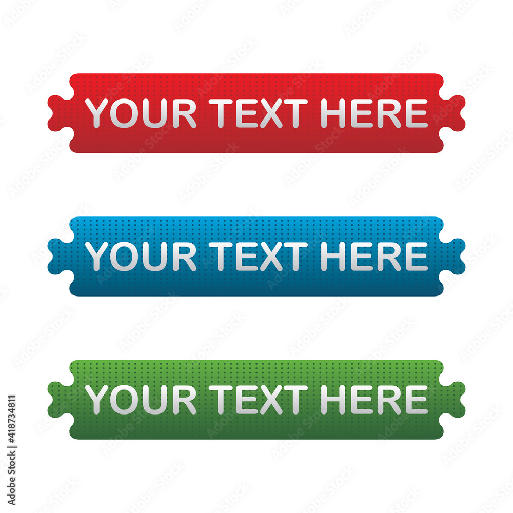 Vetor de banner set, text box, title box, speech text, speech title, frame text, frame title ...