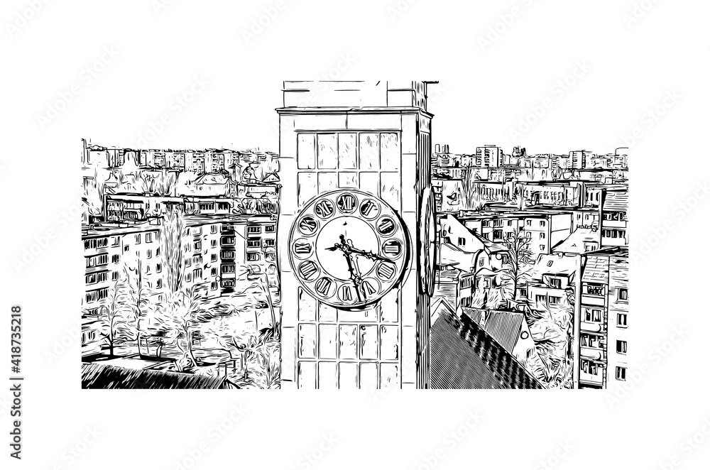 Building view with landmark of Kaliningrad is the capital of the Russia ...