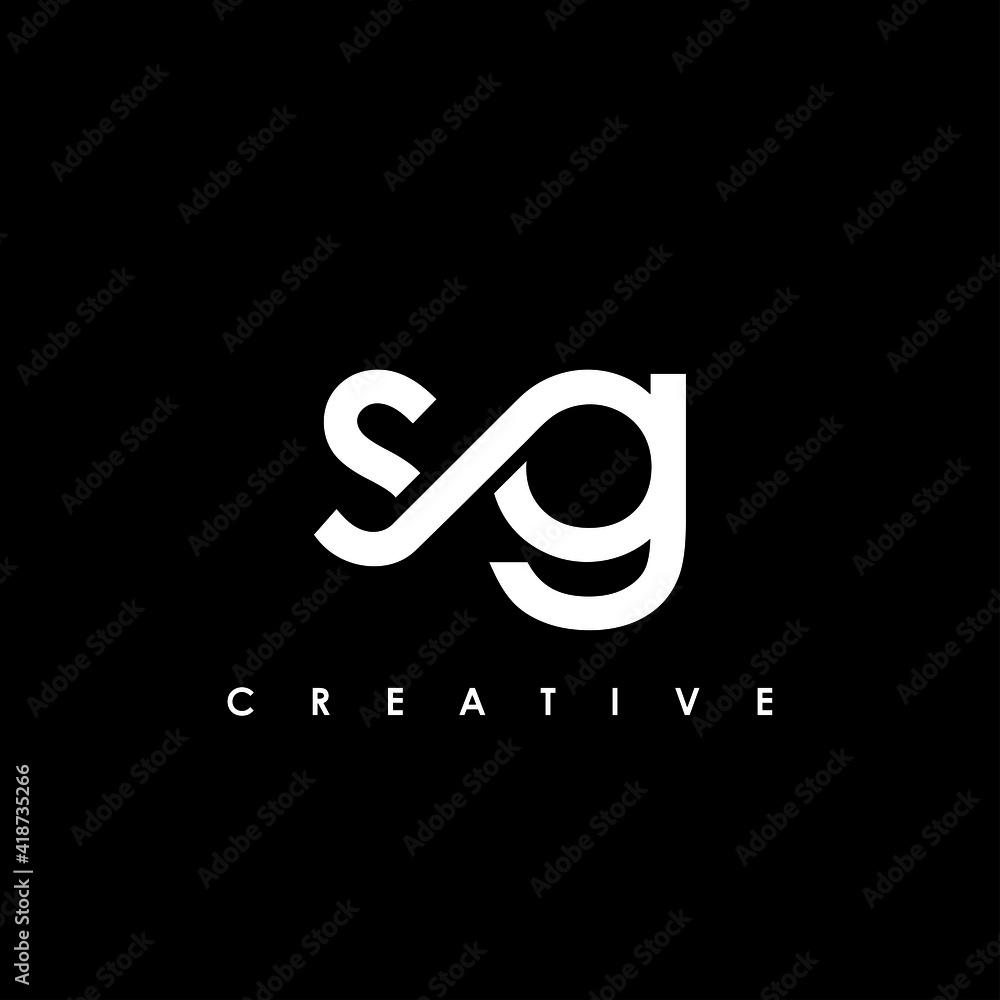 SG Letter Initial Logo Design Template Vector Illustration Stock Vector ...