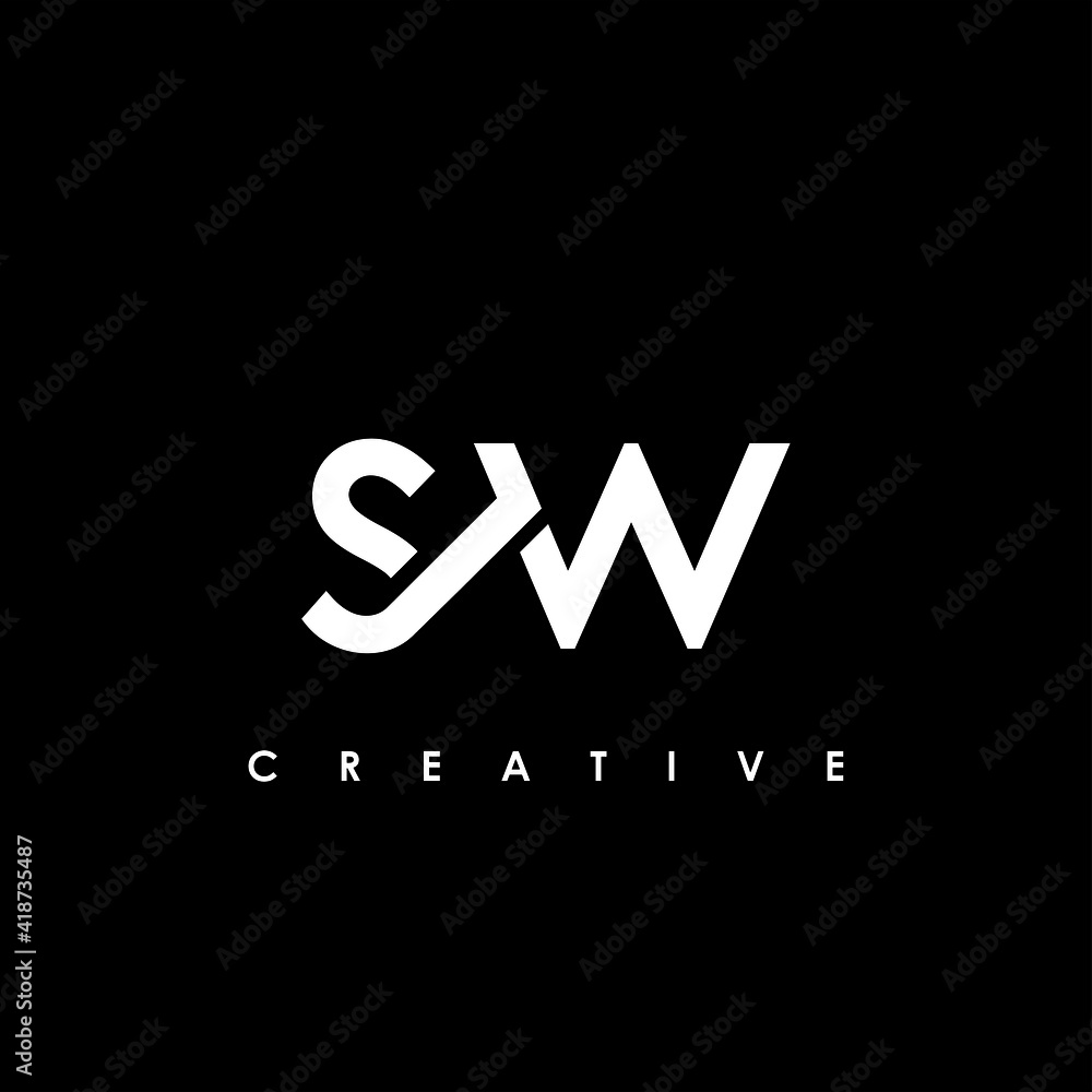SW Letter Initial Logo Design Template Vector Illustration Stock Vector ...