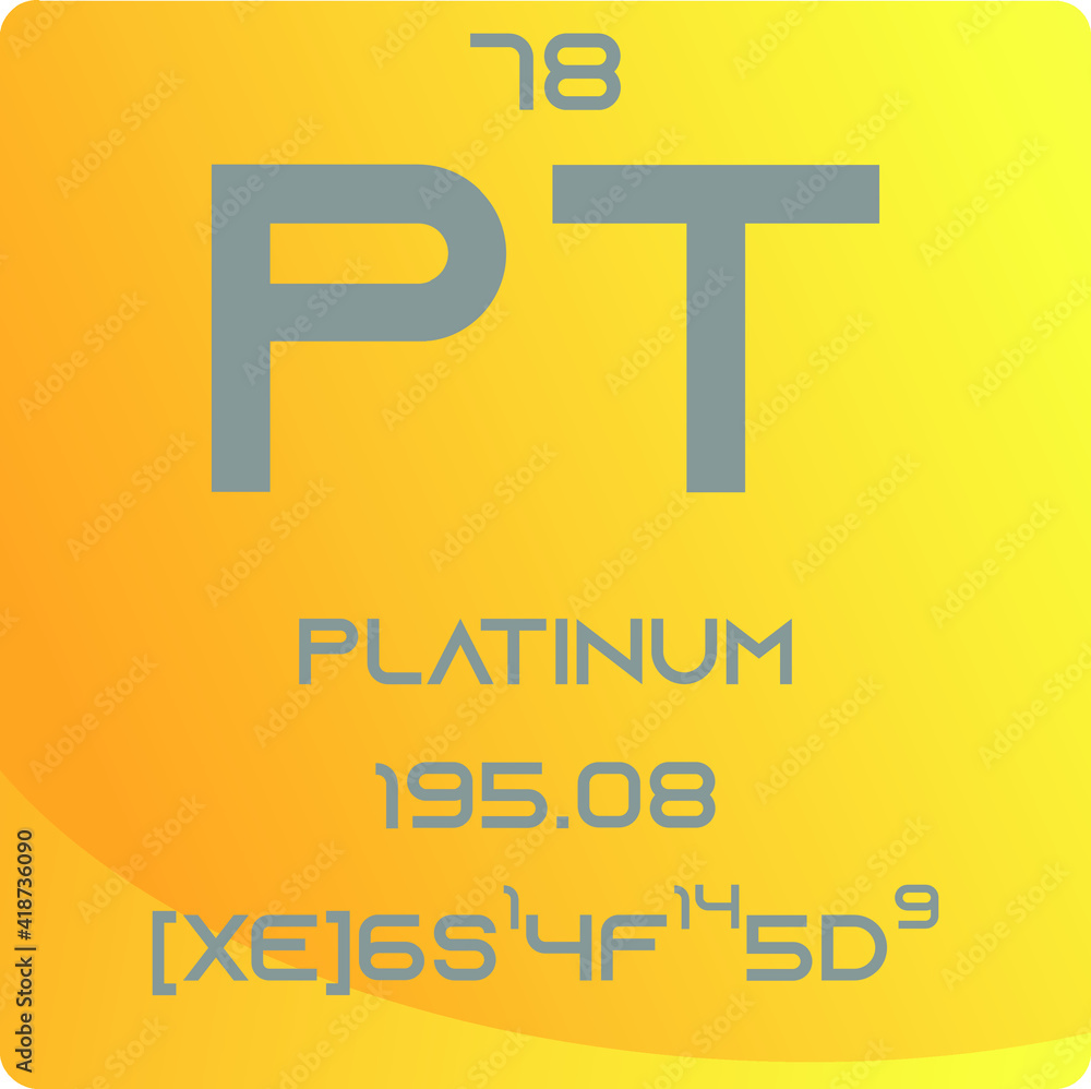Platinum Pt Transition metal Chemical Element vector illustration ... Platinum Pt Transition metal Chemical Element vector illustration ...