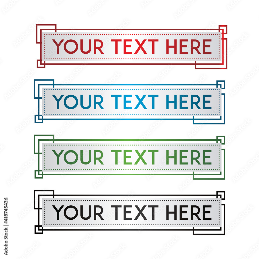 banner set, text box, title box, speech text, speech title, frame text ...