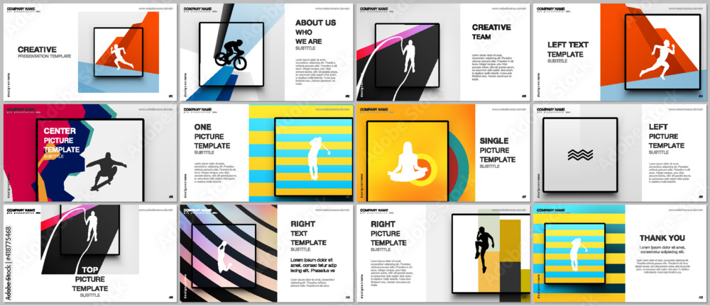 Presentation design vector templates, multipurpose template for ...