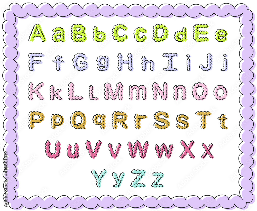 Bubble Letter Alphabet Lower Case