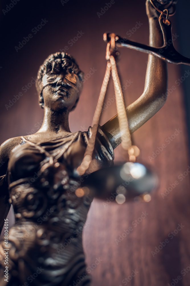 lady justice statue with scales and blindfold Stock Photo | Adobe Stock