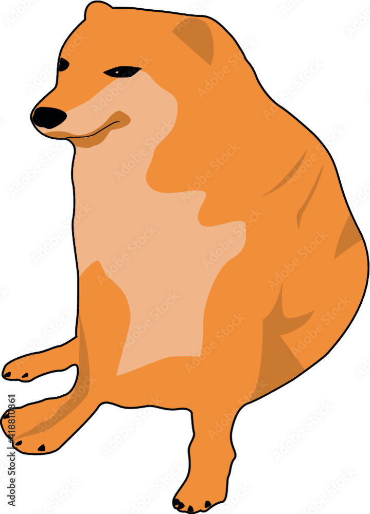 Cheems Dog Stock Vector | Adobe Stock