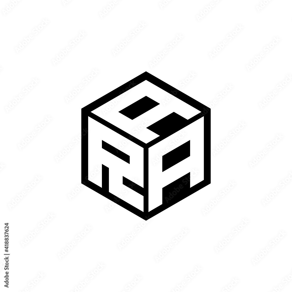 Vecteur Stock RAA letter logo design with white background in ...