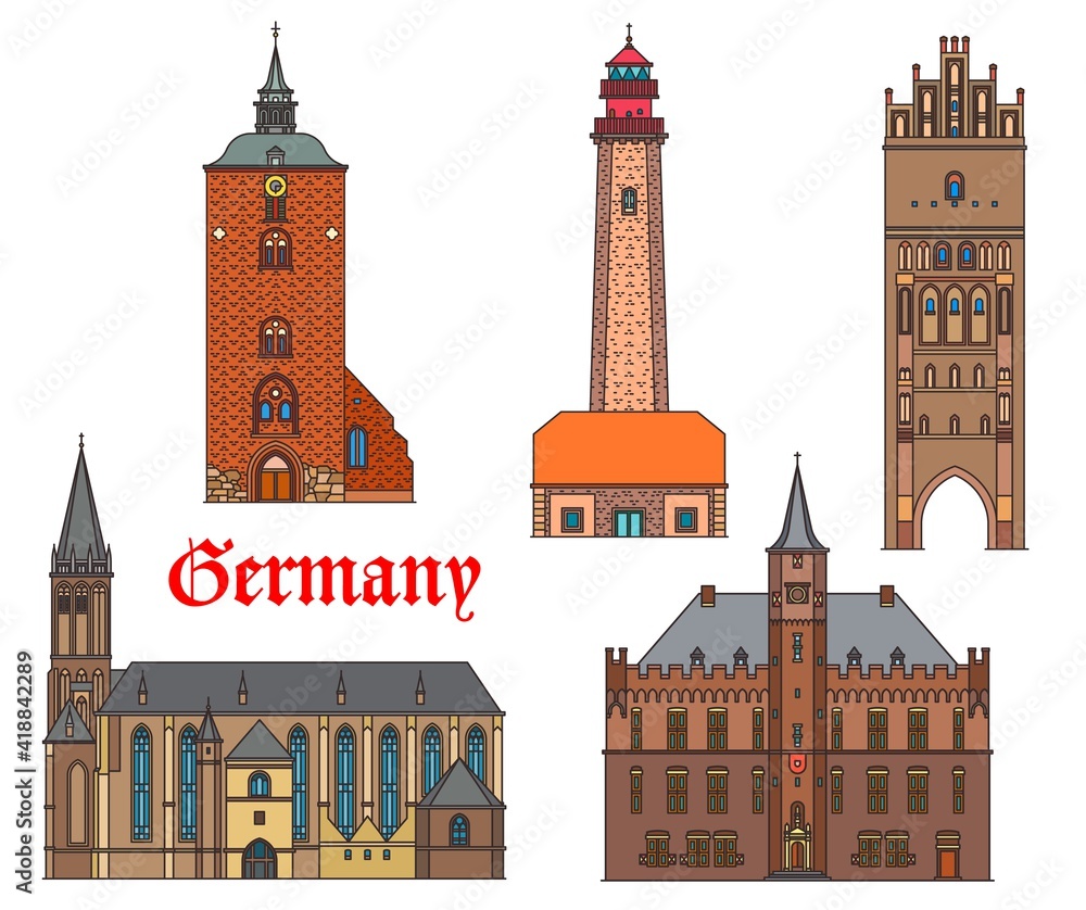 Germany landmarks architecture, German cities buildings, cathedrals and ...