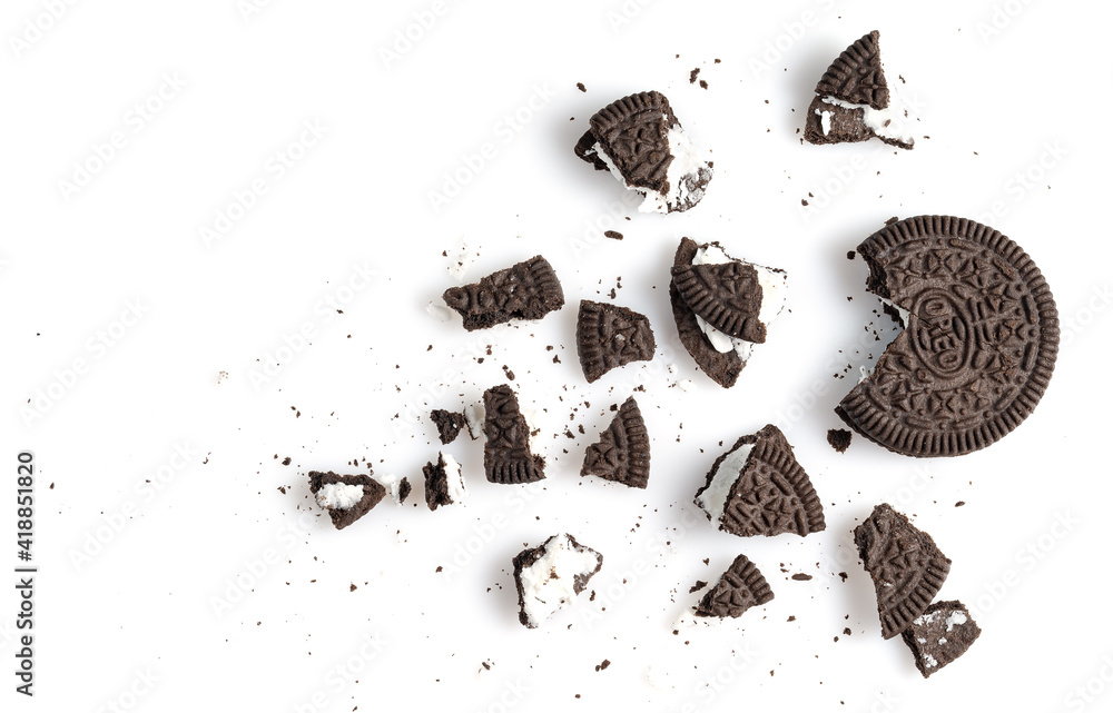 ROSTOV ON DON, RUSSIA-February 25, 2021 - Oreo cookies with crumbs on a ...