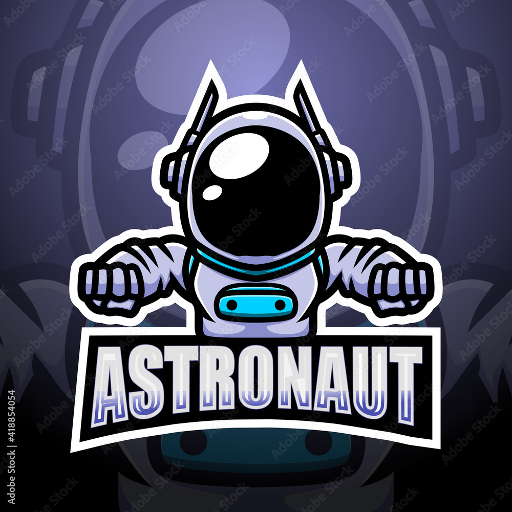 Astronaut mascot esport logo design Stock Vector | Adobe Stock