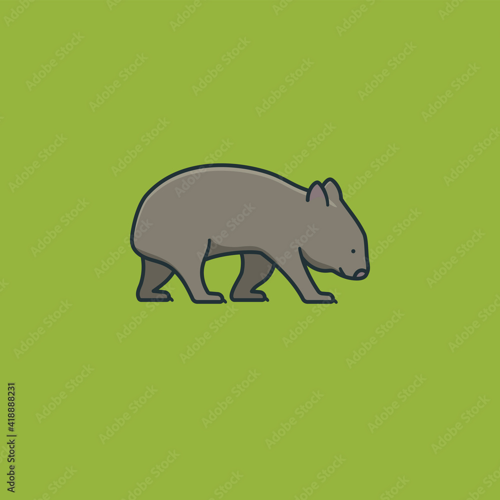 Wombat vector illustration for Wombat Day on October 22 Stock Vector ...