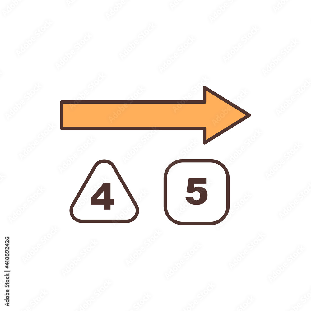 Moving to next spiritual level RGB color icon. Spiritual growth stages ...