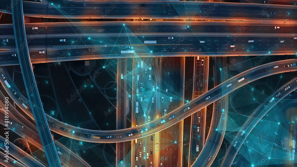 Ai Cars Logistic Autonomous Delivery Traffic Monitoring IoT GPS ...