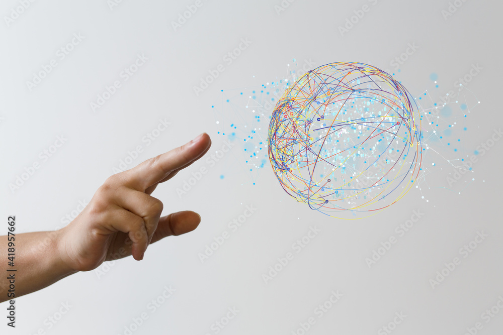 data Internet infrastructure concept. Abstract technology background ...