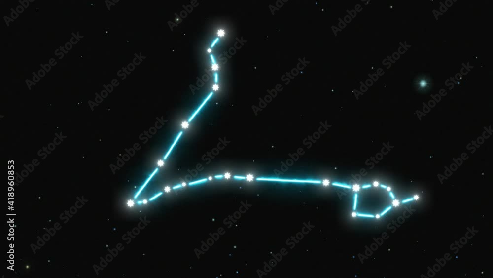 Vidéo Stock Constellations Pisces Fantasy blue night sky infinity ...