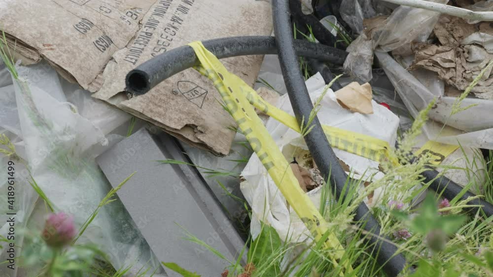 Vidéo Stock Close up details of environmental pollution. Cinematic ...