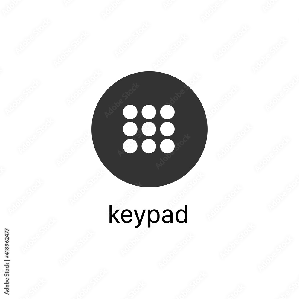 Keypad icon isolated on white background. Multimedia symbol modern ...