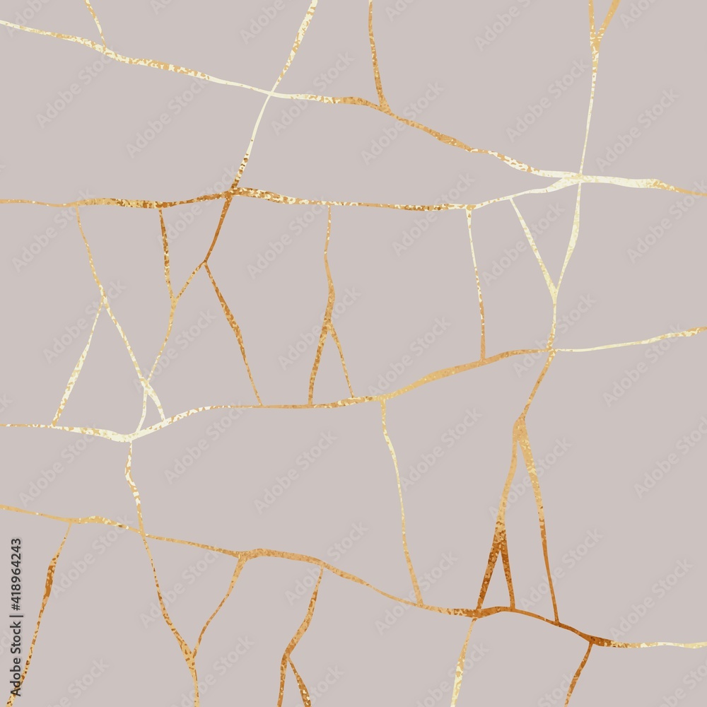 Vetor de Kintsugi. Gold repair. Gold texture. Kintsugi texture for ...