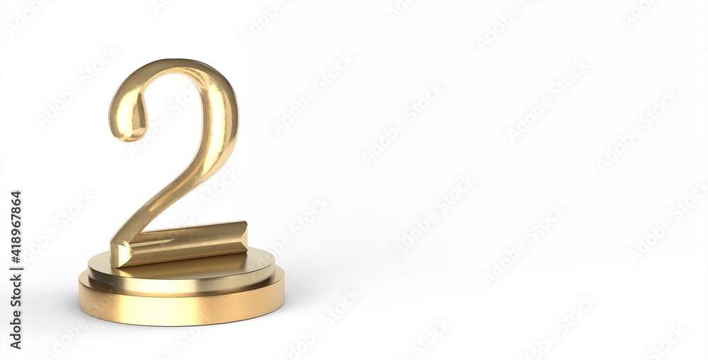 2nd award isolated in 3d Stock Illustration | Adobe Stock