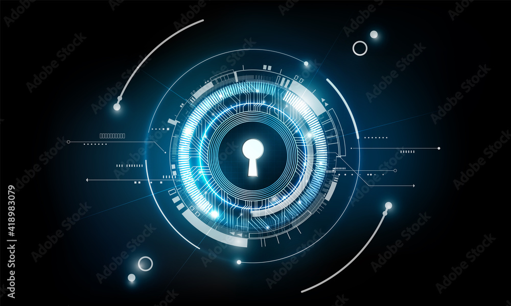 Glow keyhole abstract futuristic technology background with light and ...
