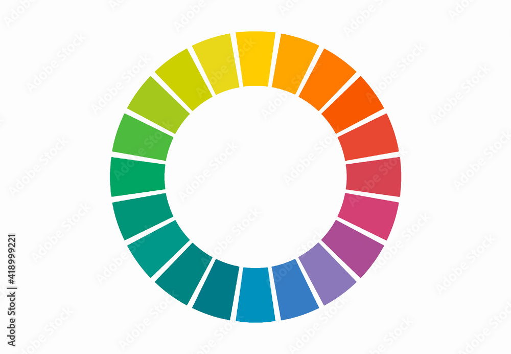 Color wheel spectrum isolated on white background Stock Illustration ...