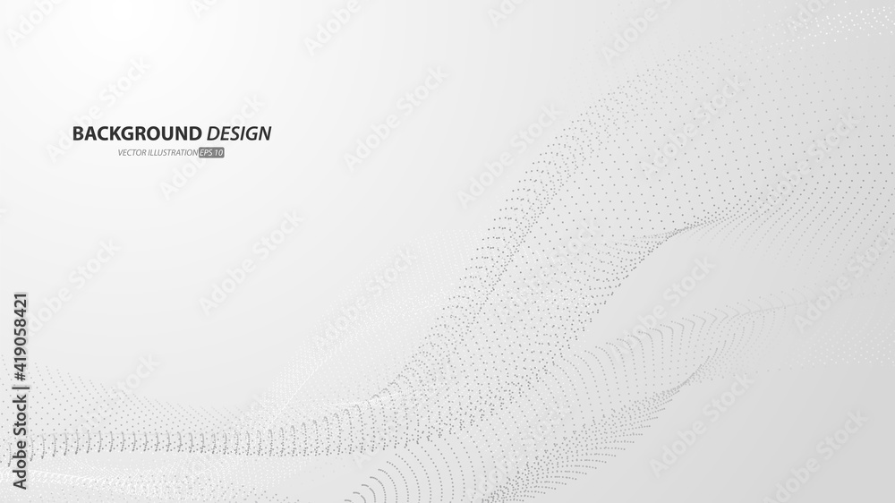 Abstract white and grey gradient color background. with flowing ...