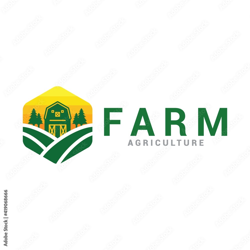 Farm logo icon vector template. Simple design farm logo vector. Stock ...