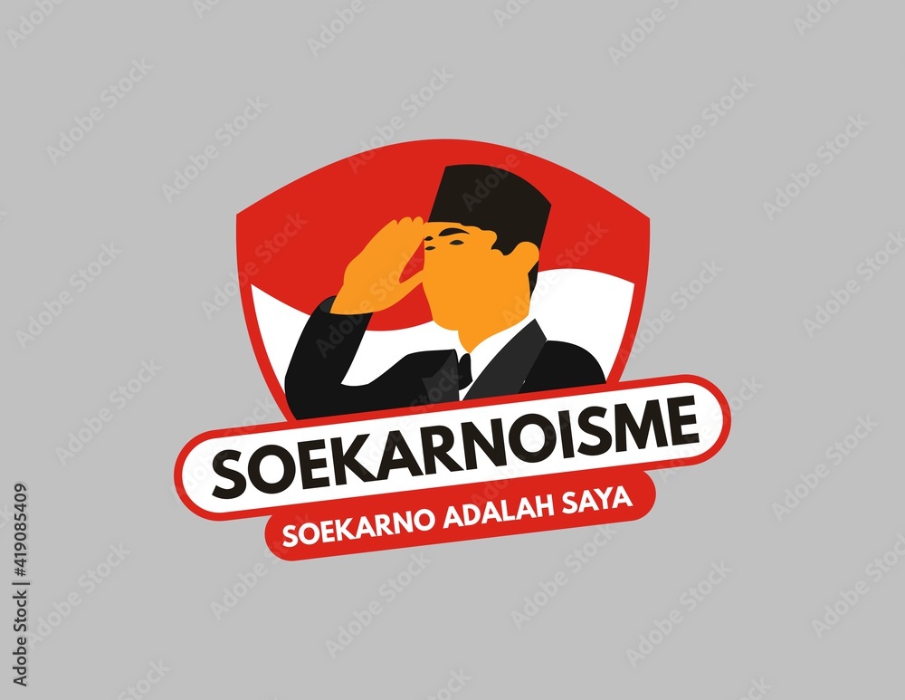 Illustration of Soekarno, the proclaimer of Indonesian independence ...