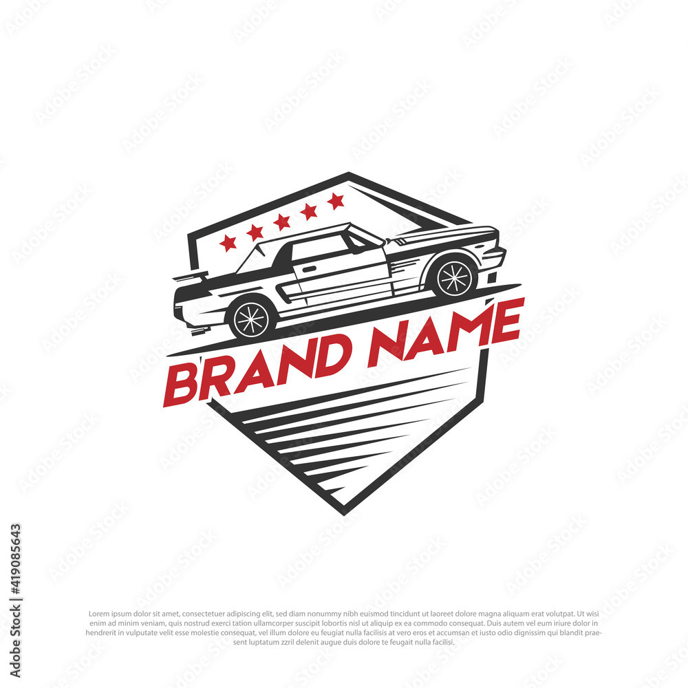 classic racing car logo design inspiration, modification car logo ...