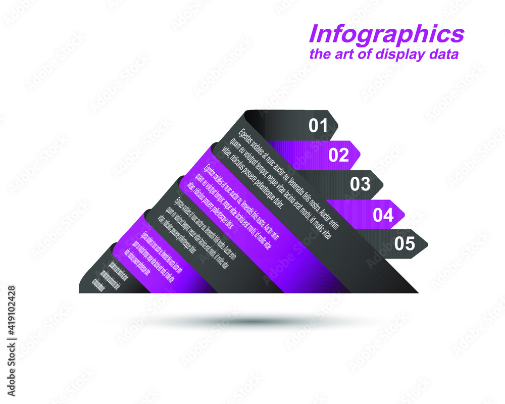 Infographic display template. Idea to display information, ranking and ...