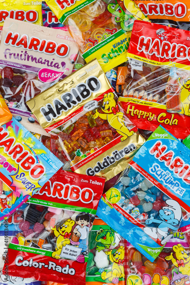 Haribo gummy bear gummi candy candies different types variety ...