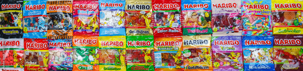 Haribo gummy bear gummi candy candies different types variety ...