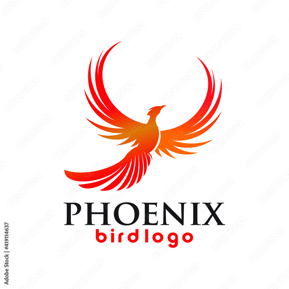 phoenix bird logo exclusive design inspiration Stock Vector | Adobe Stock