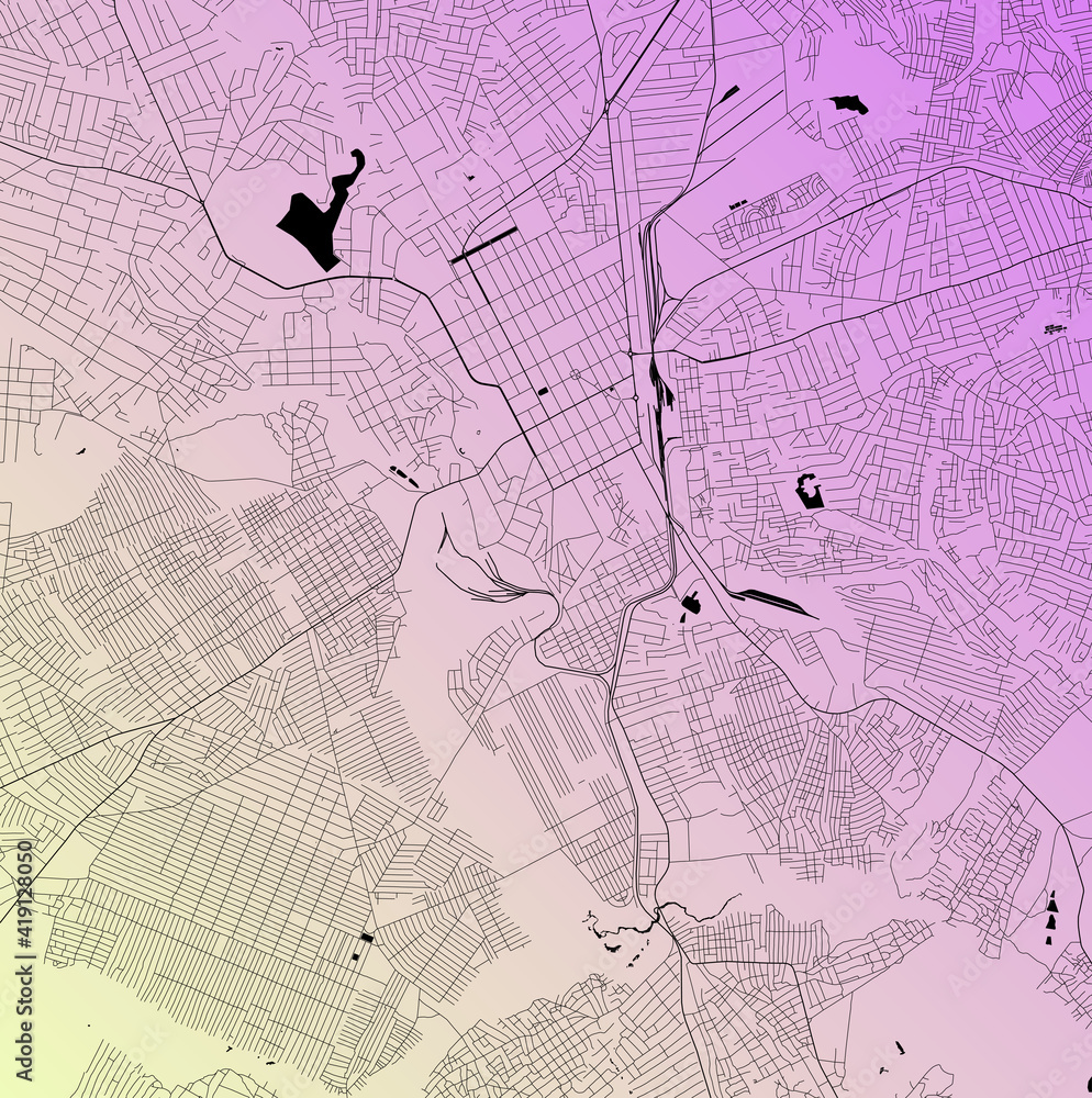 Lubumbashi, Katanga, Congo (Kinshasa) (COD) - Urban vector city map ...
