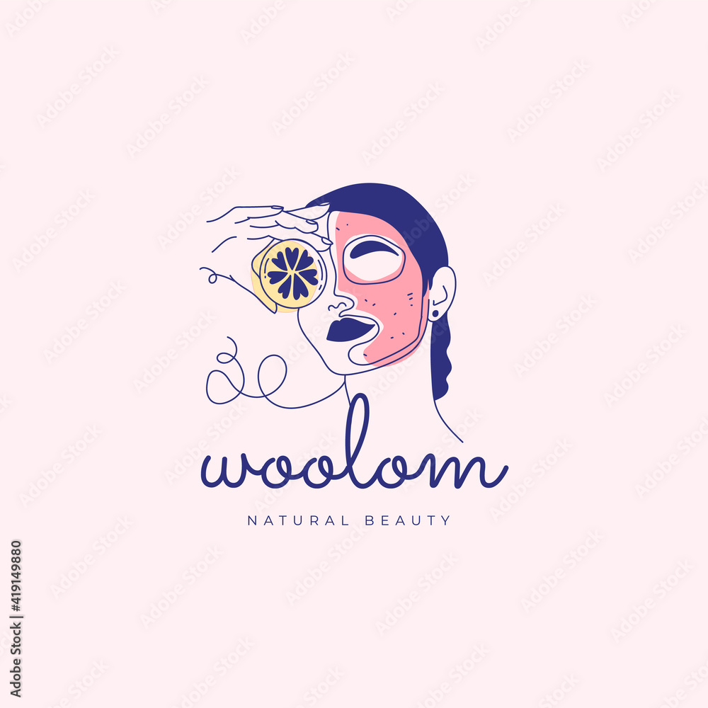 Vector beauty logo template. For business in the industry of beauty ...