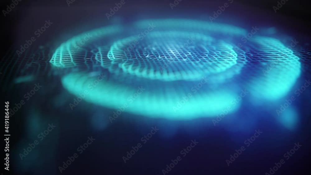 Digitalization Concept: Human Finger Pushes Touch Screen Button and ...