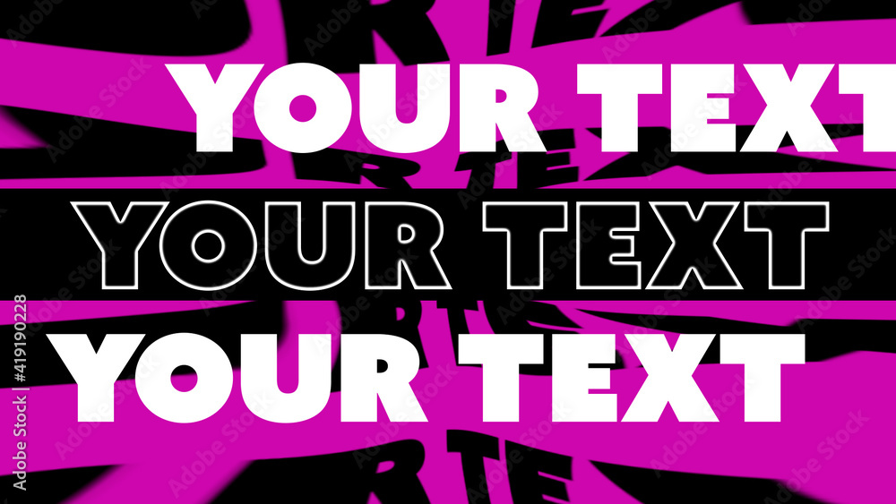 Fast Kinetic Bold Cut Out Titles Stock Template | Adobe Stock