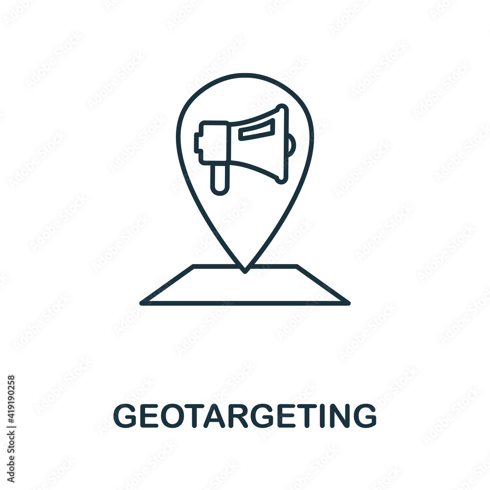 Geotargeting icon. Simple element from social media collection ...